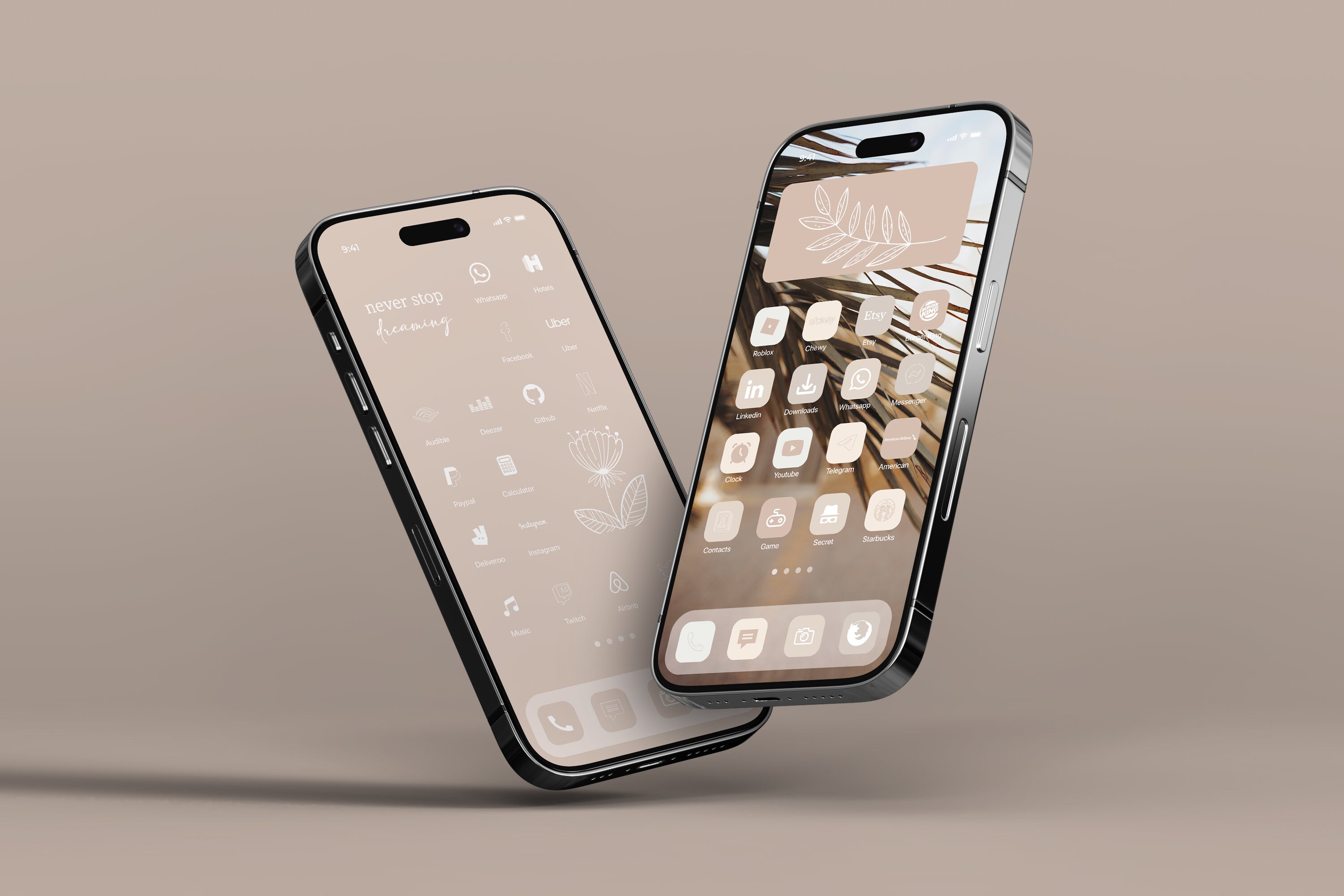BEIGE- Ios Icons Pack | iPhone IOS 17 App Aesthetic | Minimalist | 3000 ...