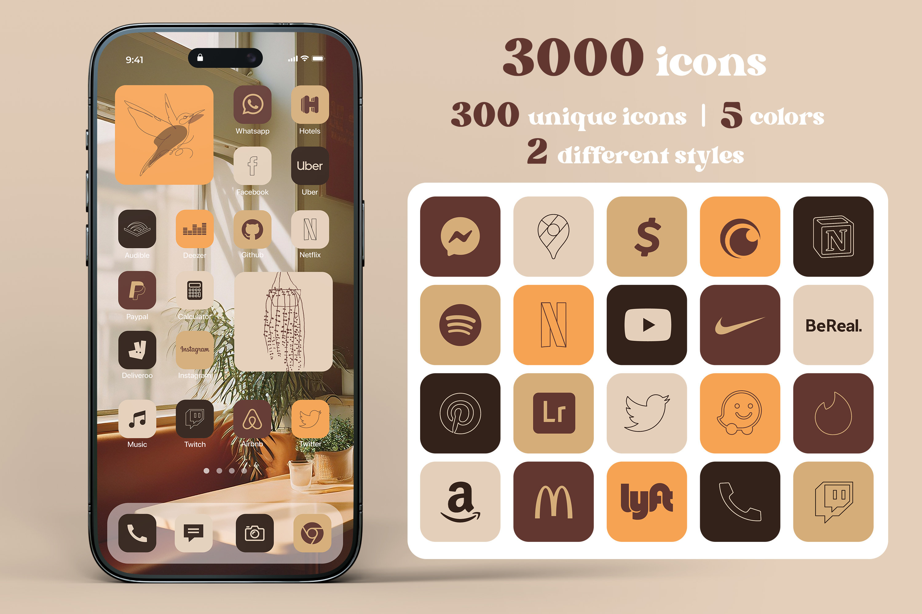 COFFEE / BROWN Colors - Ios Icons Pack | iPhone Ios 17 App Aesthetic ...