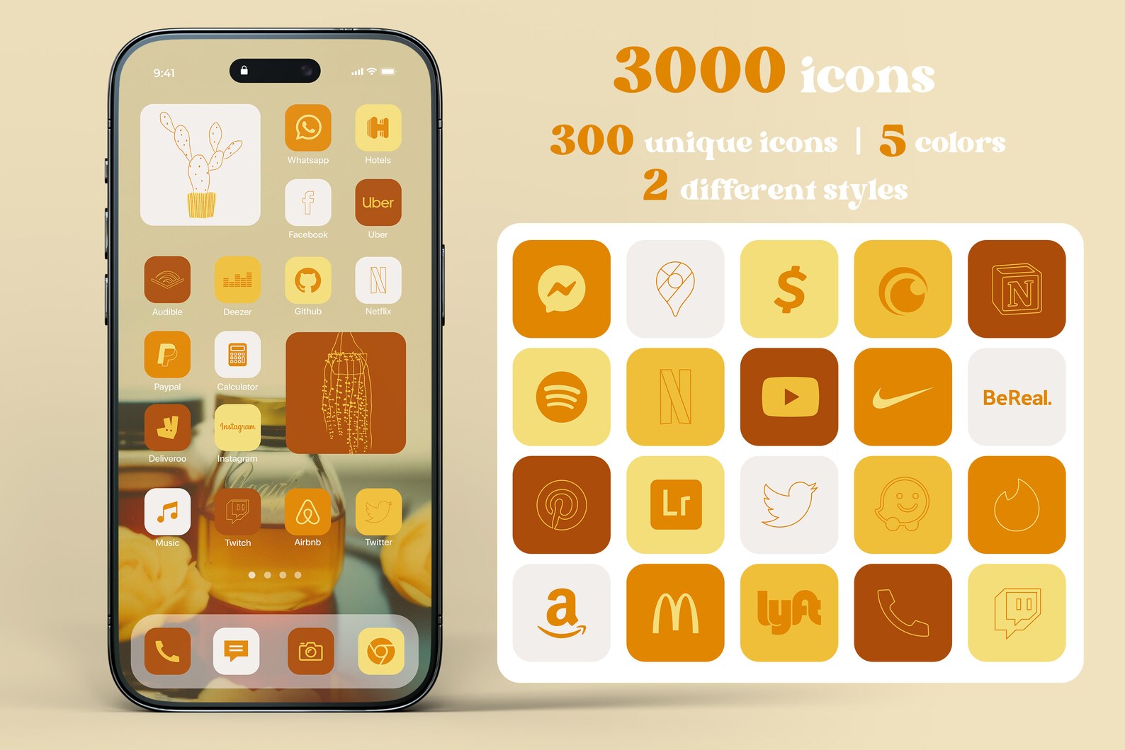 ORANGE and YELLOW - Ios Icons Pack | iPhone Ios 17 App Aesthetic ...
