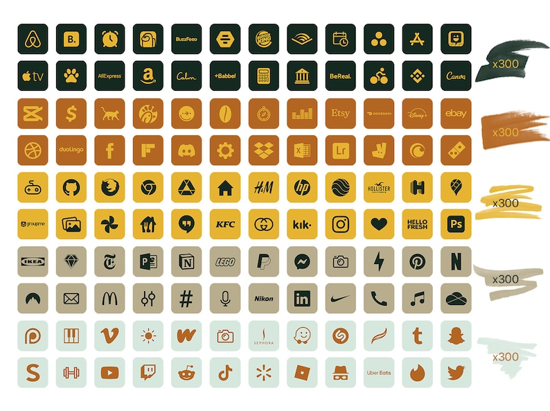 SUMMER Color Palette - Ios Icons Pack | iPhone Ios 17 App Aesthetic ...