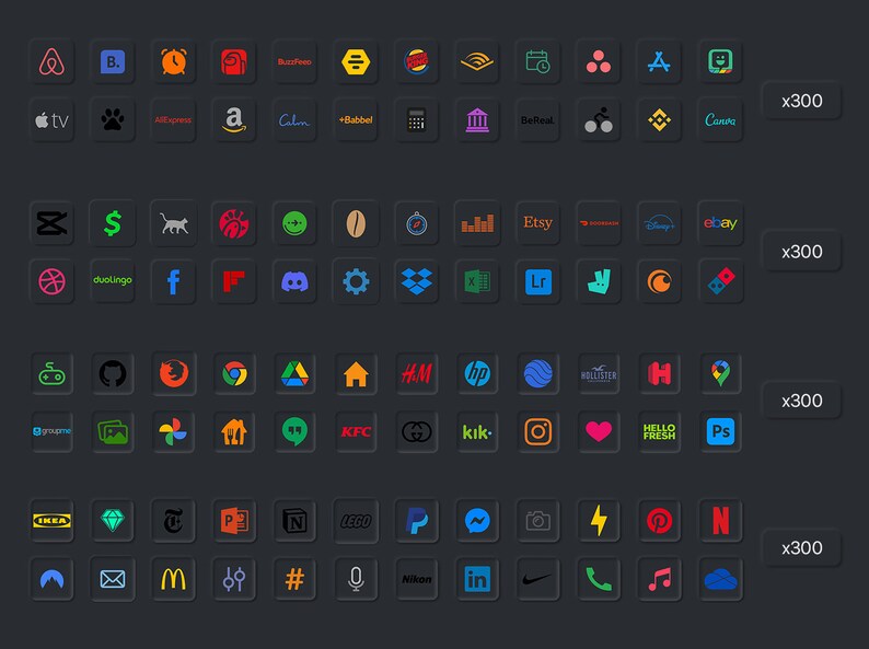 BLACK NEUMORPHISM - Ios Icons Pack | iPhone Ios 17 App Aesthetic ...