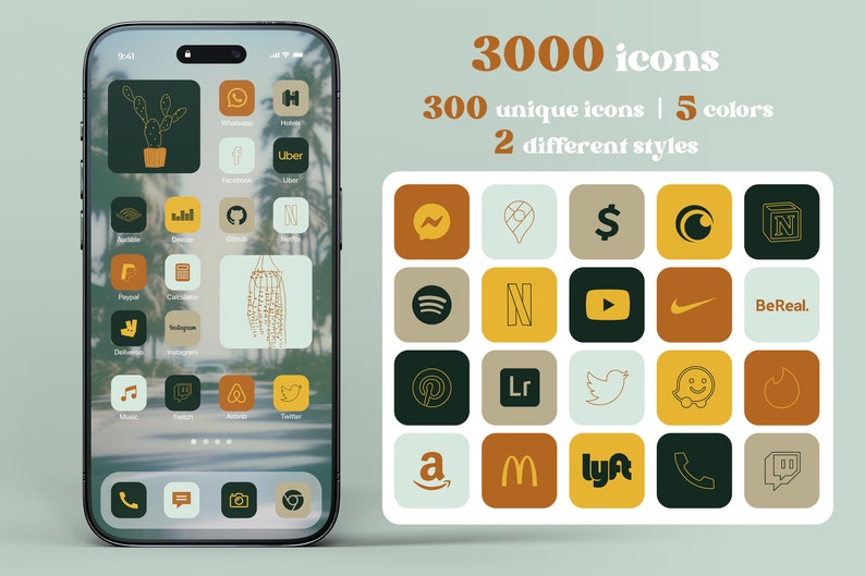 SUMMER Color Palette Ios Icons Pack Iphone Ios 16 App - Etsy