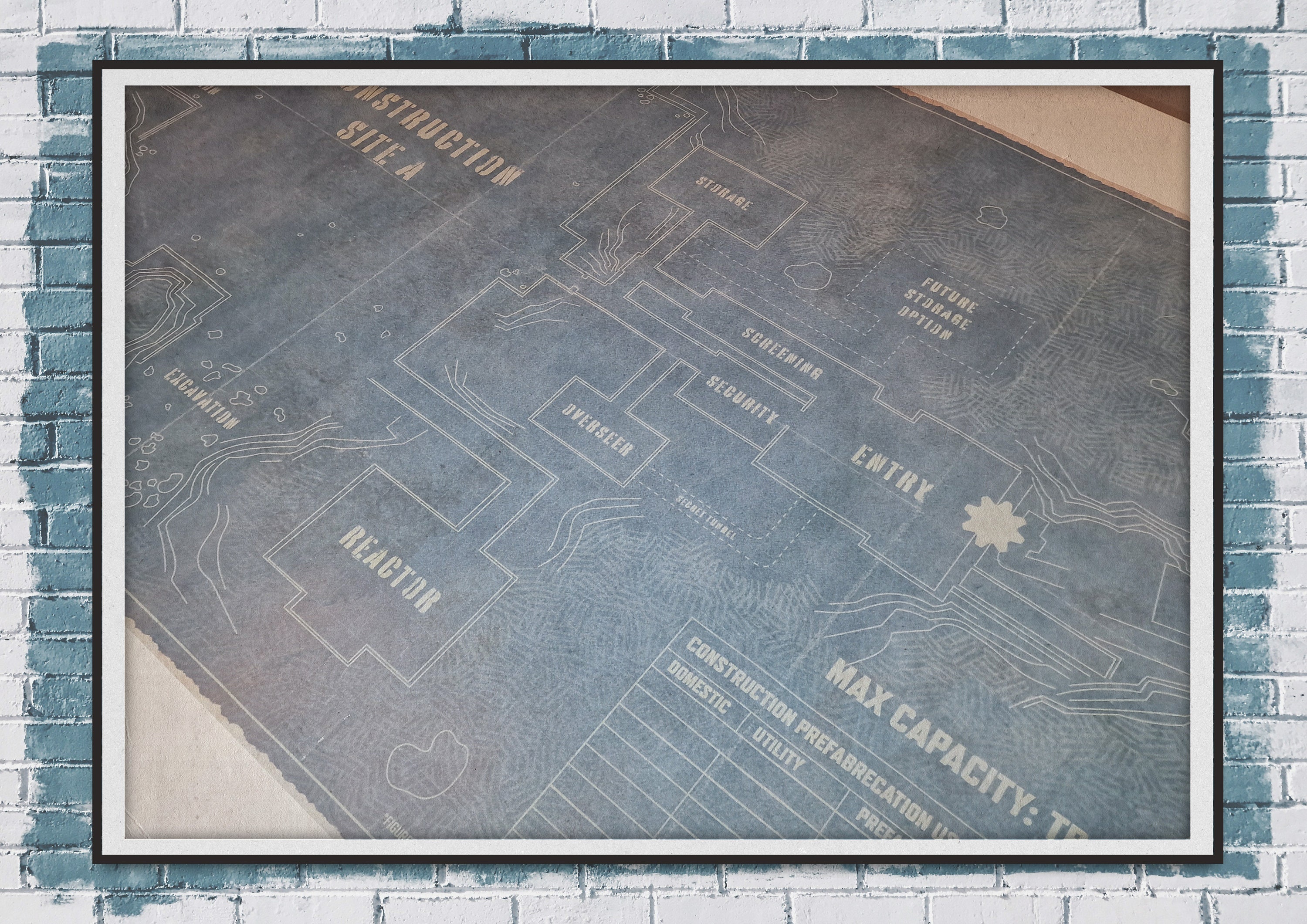 Vault Vintage Blueprint Fallout Fanart - Etsy