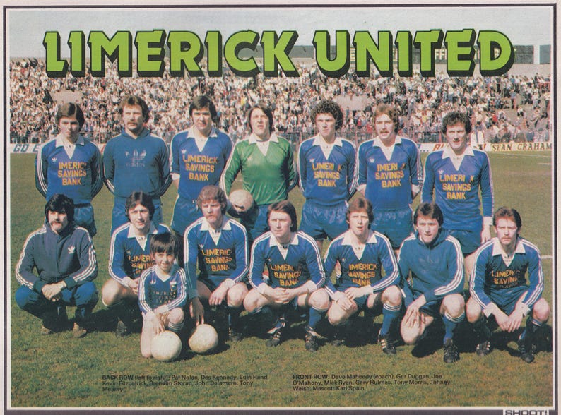 Original Vintage Mini Poster / Magazine Clipping - Limerick United 1980 ...