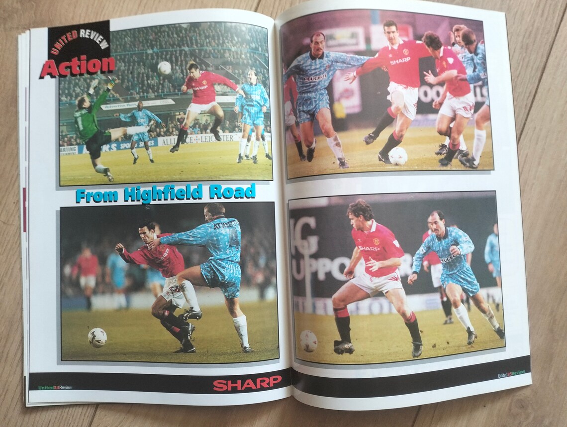 Original Vintage United Review Magazine/programme Manchester United V ...