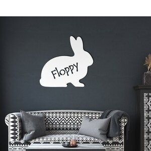 Personalized Metal Bunny Rabbit Sign - Use Your Rabbit's Name - 5 Color ...