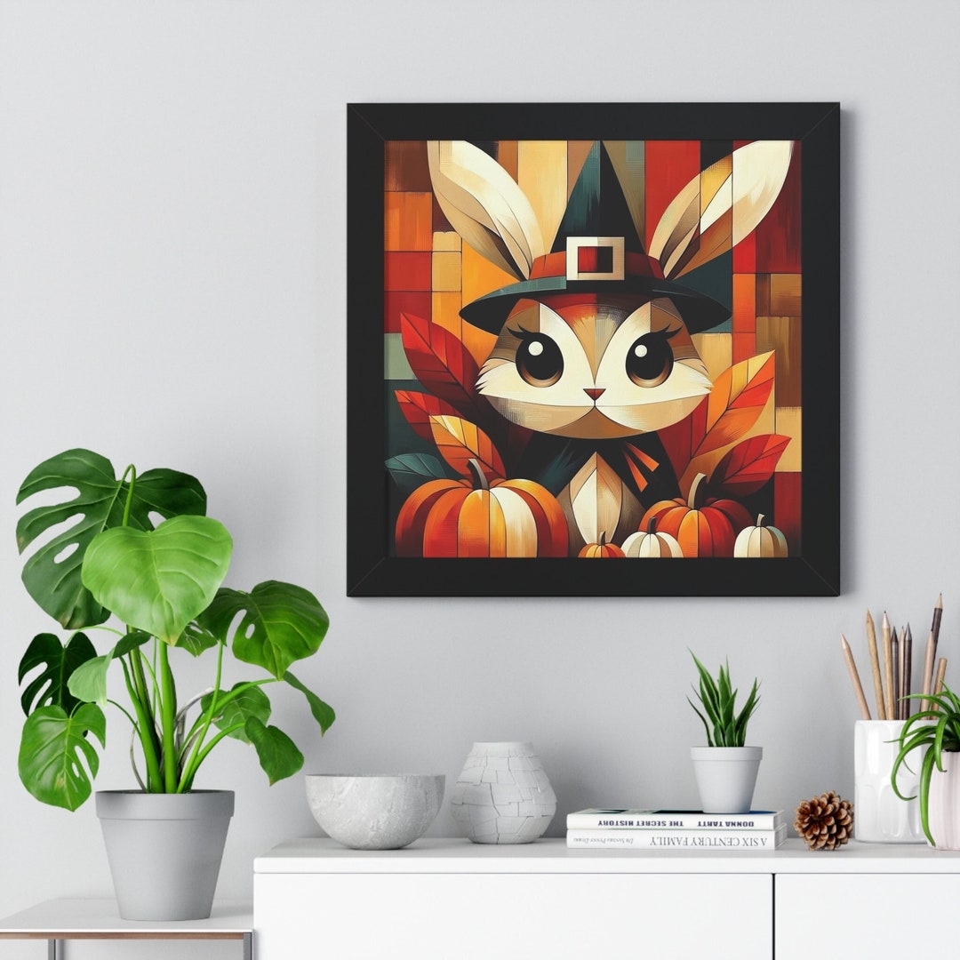 Bunny Rabbit Artwork Pilgrim Bunny Digital Download for Printing on ...