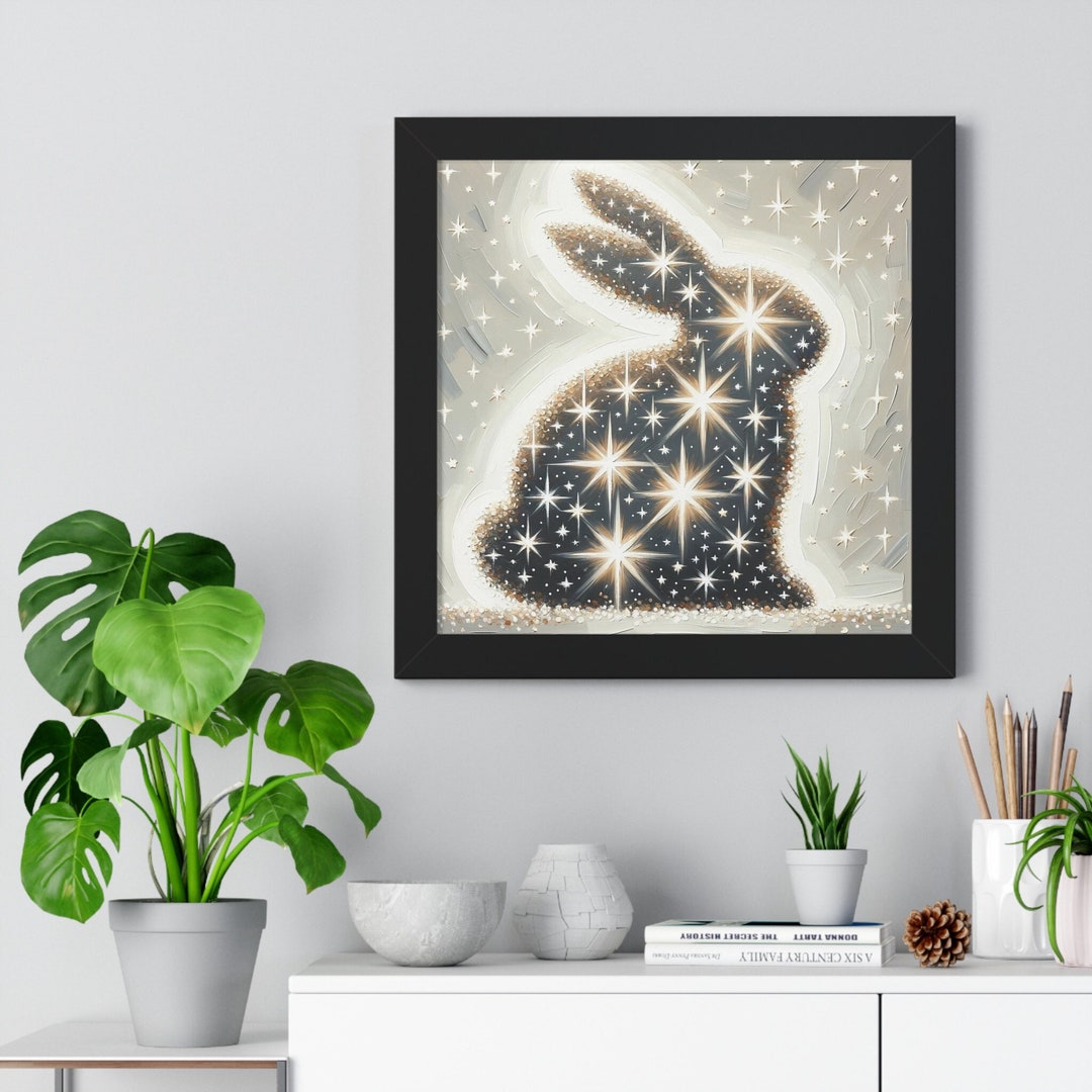 Bunny Rabbit Artwork - Starry-eyed Bun - Digital Download for Printing ...