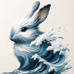 Bunny Rabbit Artwork - Wet Wabbit - Digital Download for Printing on ...