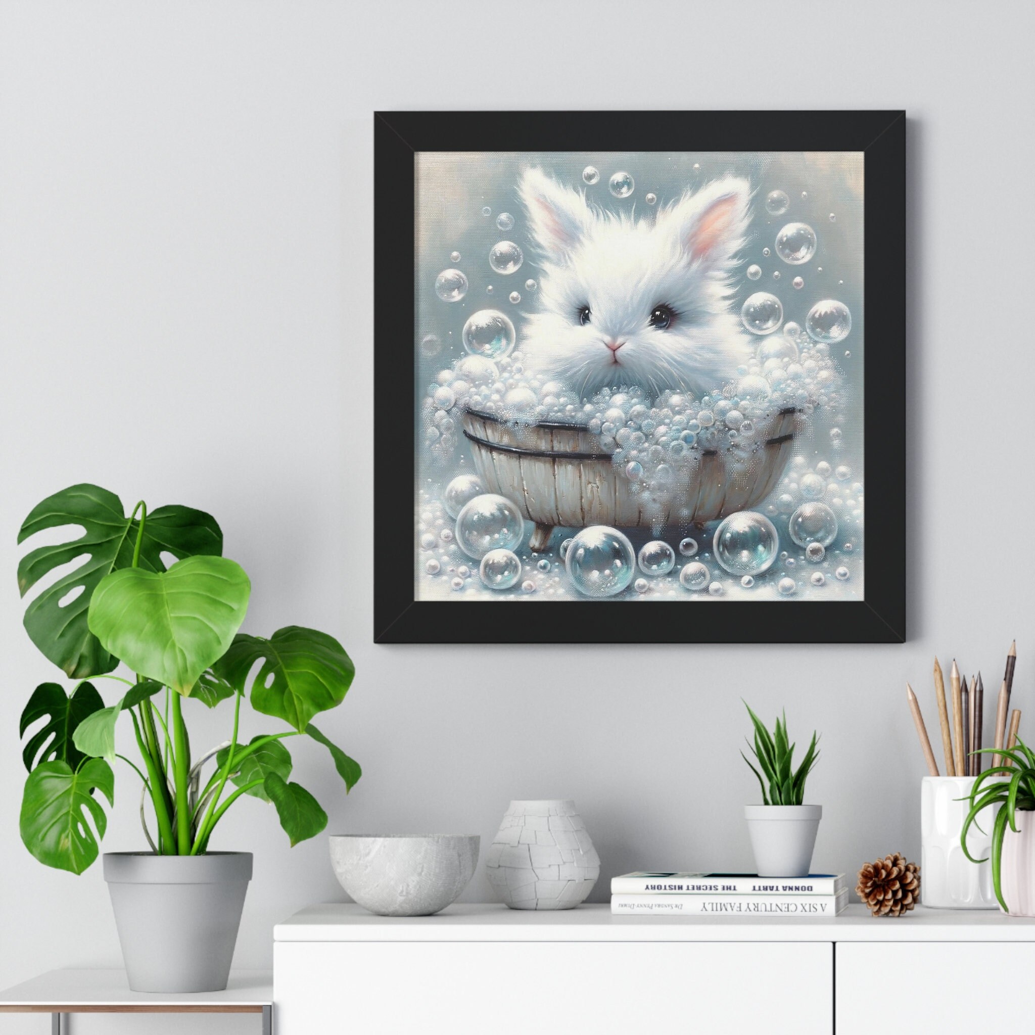 Bunny Rabbit Artwork Waterlogged Whiskers Digital Download for Printing ...