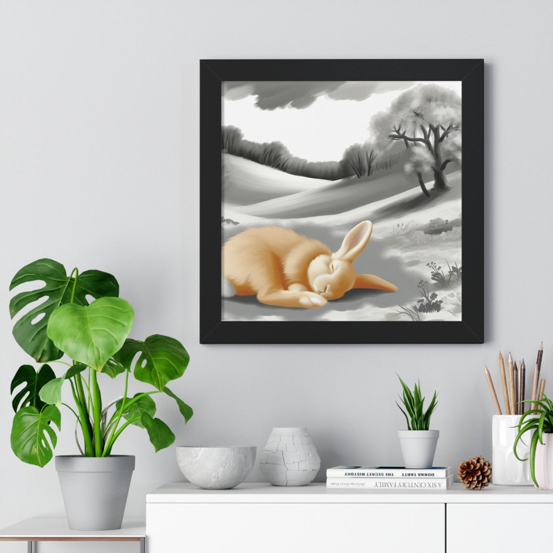 Bunny Rabbit Artwork Naptime Digital Download for Printing on Your Own ...