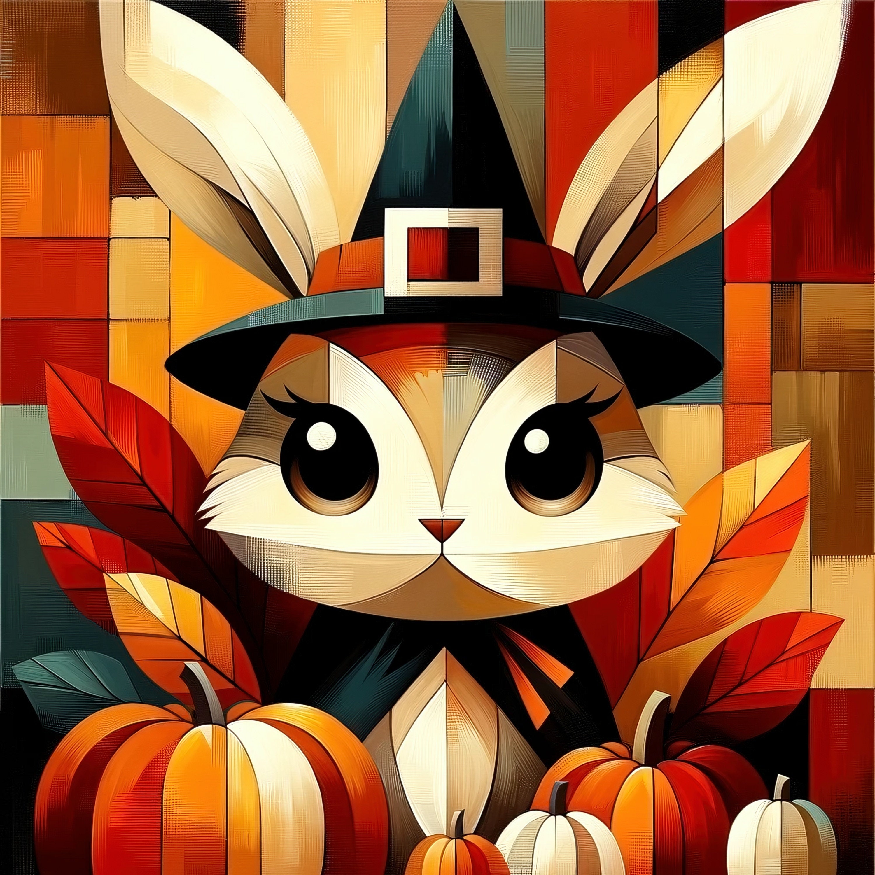 Bunny Rabbit Artwork Pilgrim Bunny Digital Download for Printing on ...