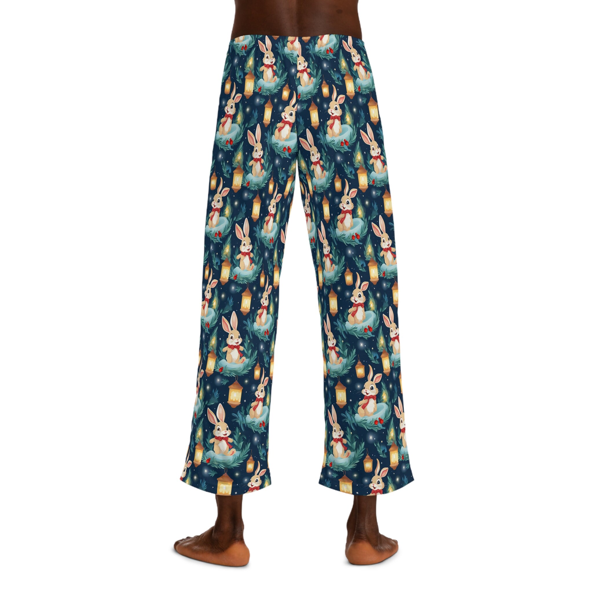 Cartoon Bunny Rabbit Men's Christmas Pajama Pants - Etsy