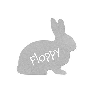 Personalized Metal Bunny Rabbit Sign - Use Your Rabbit's Name - 5 Color ...