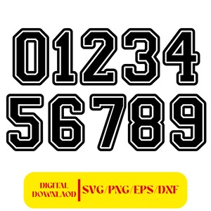 Varsity Letters and Numbers | Sports Alphabet | Jersey Numbers Svg ...