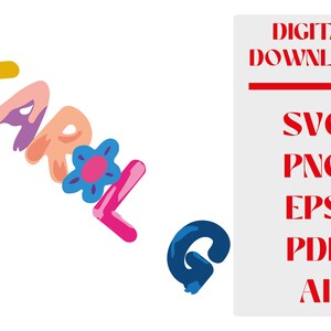 Karol G Alphabet Svg, Png, Pdf ,Eps y AI/ Karol g Letters / Manana Sera ...