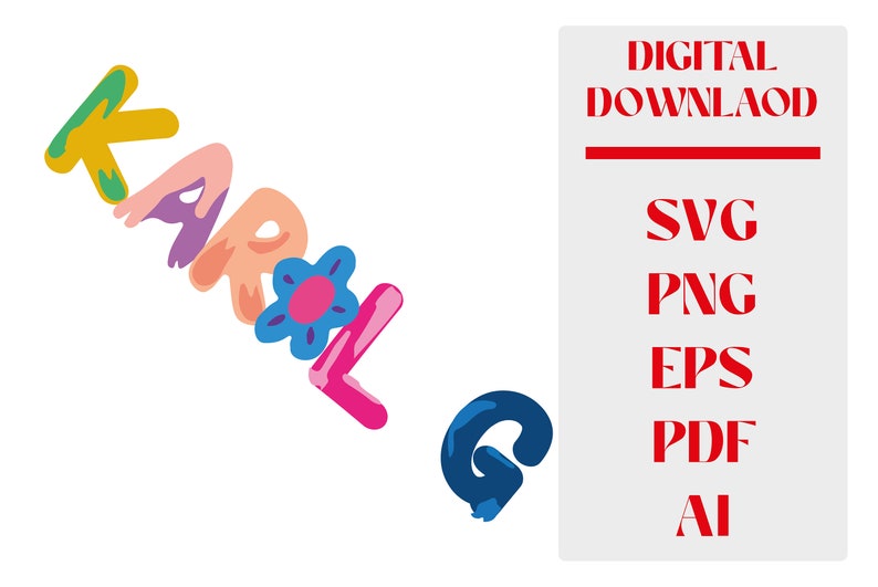 Karol G Alphabet Svg, Png, Pdf ,eps and AI| Karol G Letters | Manana ...