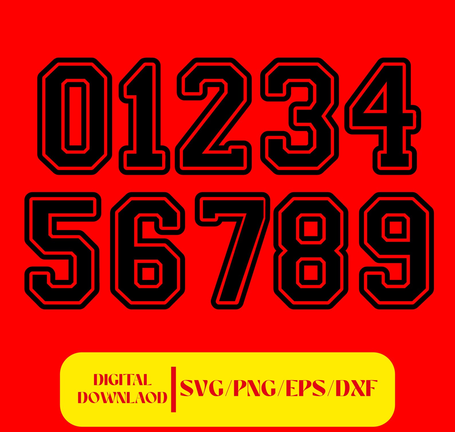 Varsity Letters and Numbers | Sports Alphabet | Jersey Numbers Svg ...