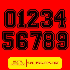 Varsity Letters and Numbers | Sports Alphabet | Jersey Numbers Svg ...