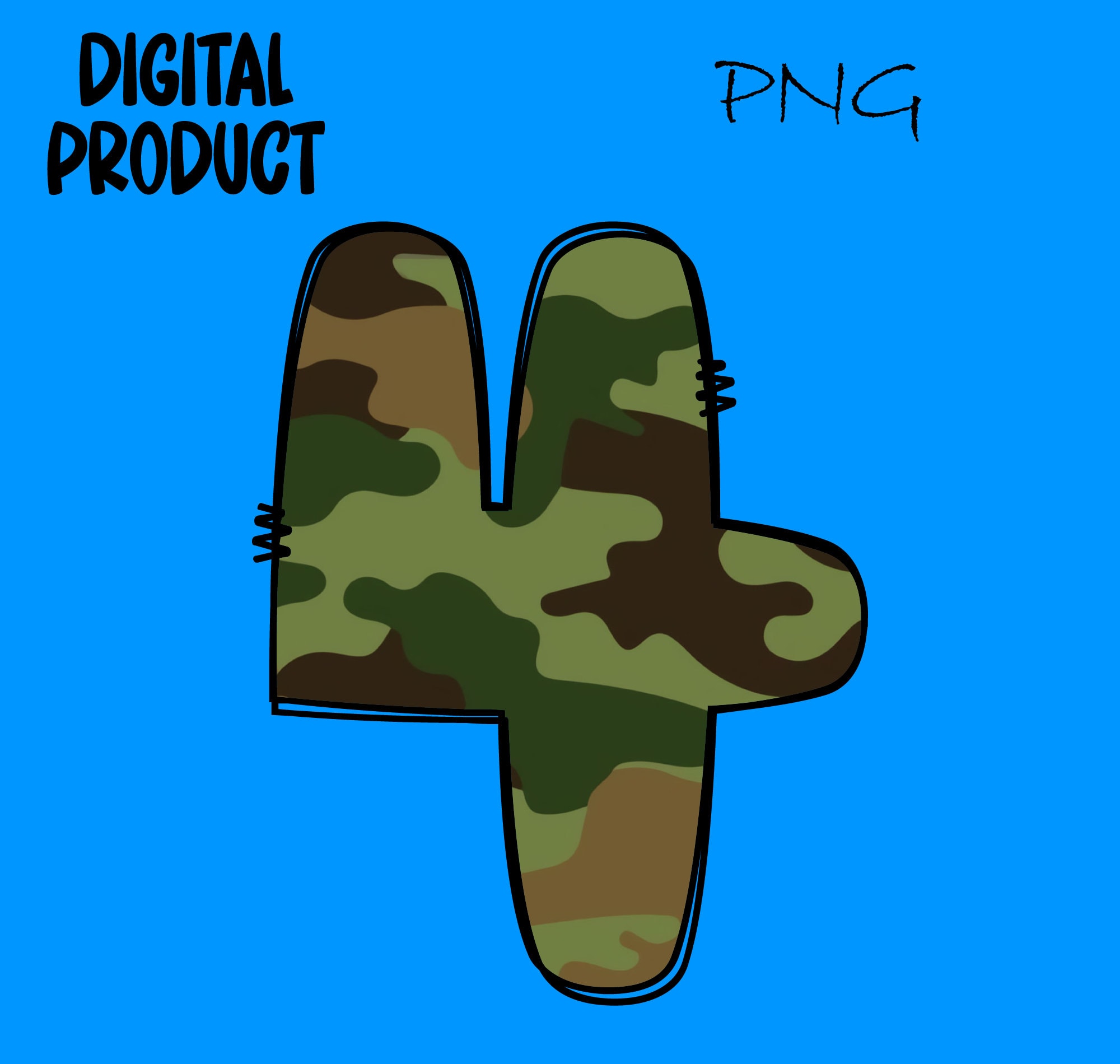 Doodle Military Camouflage Alphabet PNG | Letters & Numbers Png - Etsy