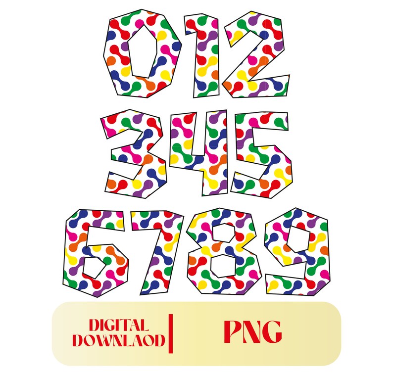 Color Alphabet PNG | Color Letters Png | Color Numbers Png - Etsy