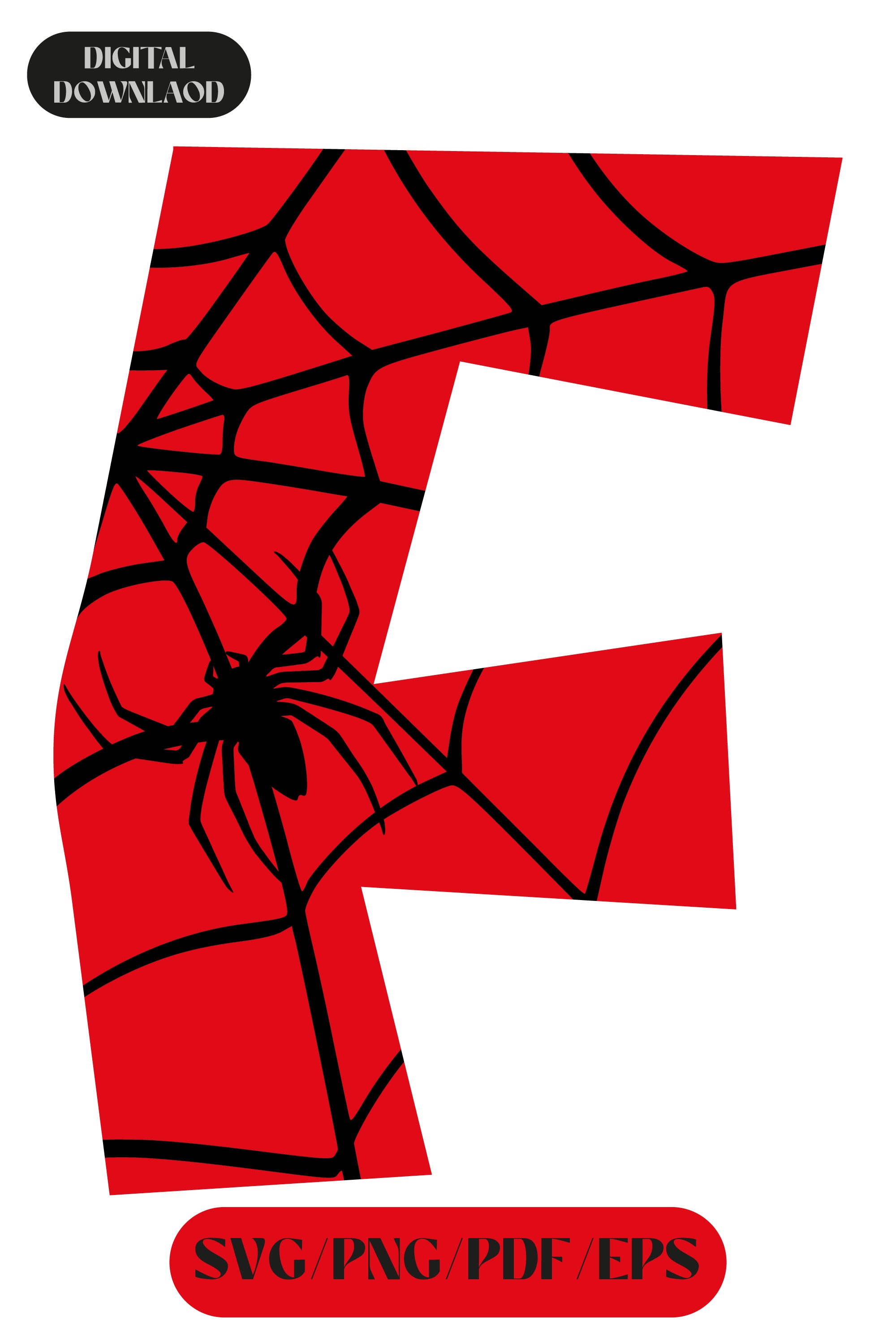 Spiderman Font SVG: Spiderweb Letters & Numbers (digital Download) - Etsy