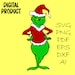 Grinch Svg Png Pdf Eps Dxf and AI Files | Vector Grinch | Instant ...