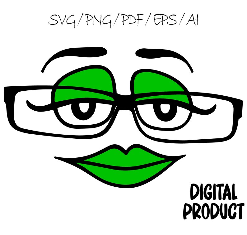 Candy Faces SVG Bundle With Lower Case M Graphics (digital Download) - Etsy