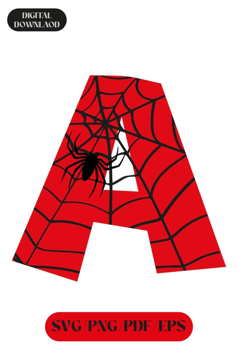 Spiderman Font SVG: Spiderweb Letters & Numbers (digital Download) - Etsy