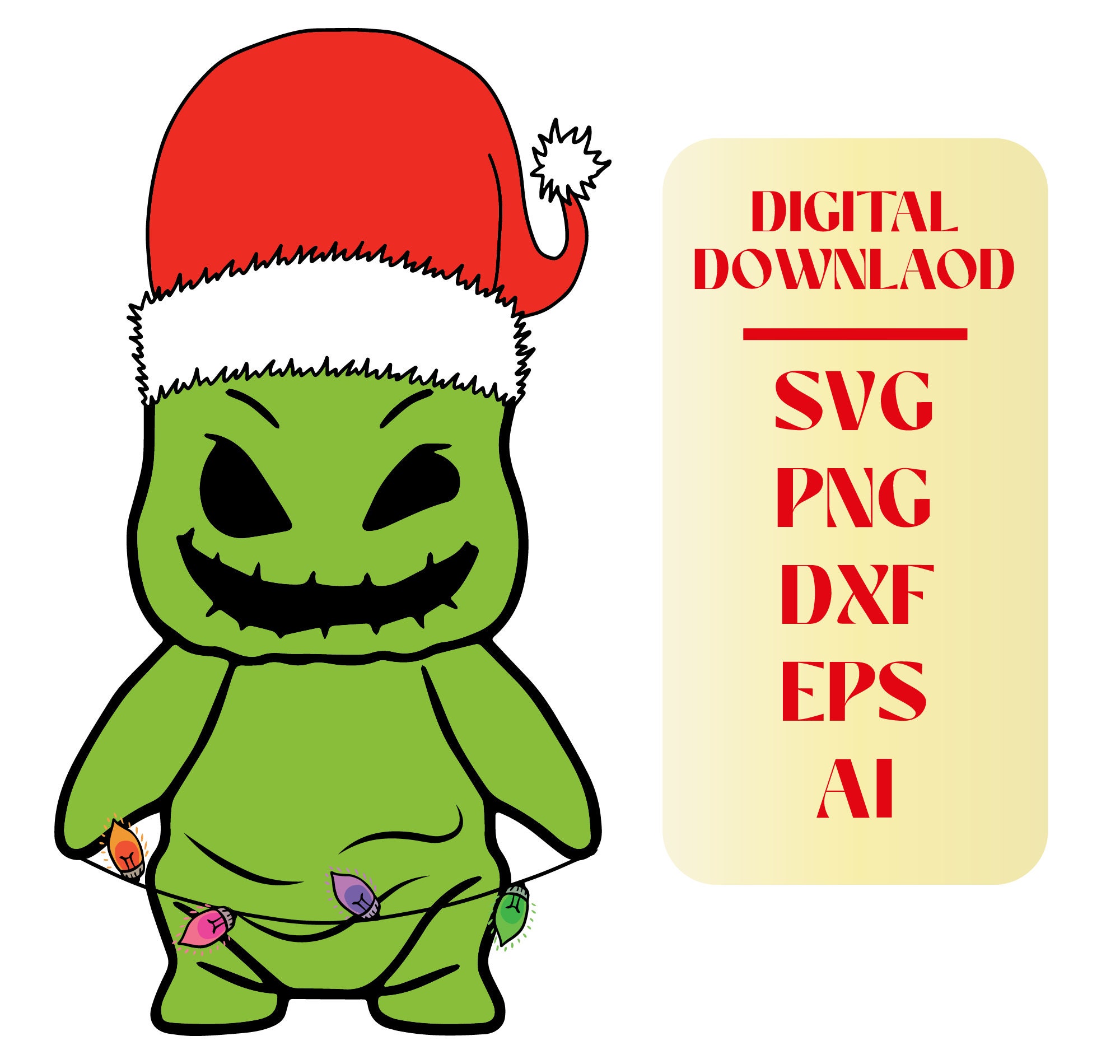 Christmas Cute Oogie Boogie Svg, Png, Dxf, Eps and AI Format ...