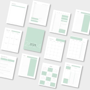 2024 REFLECTION PLANNER JOURNAL Printable Monthly Weekly Daily Self ...