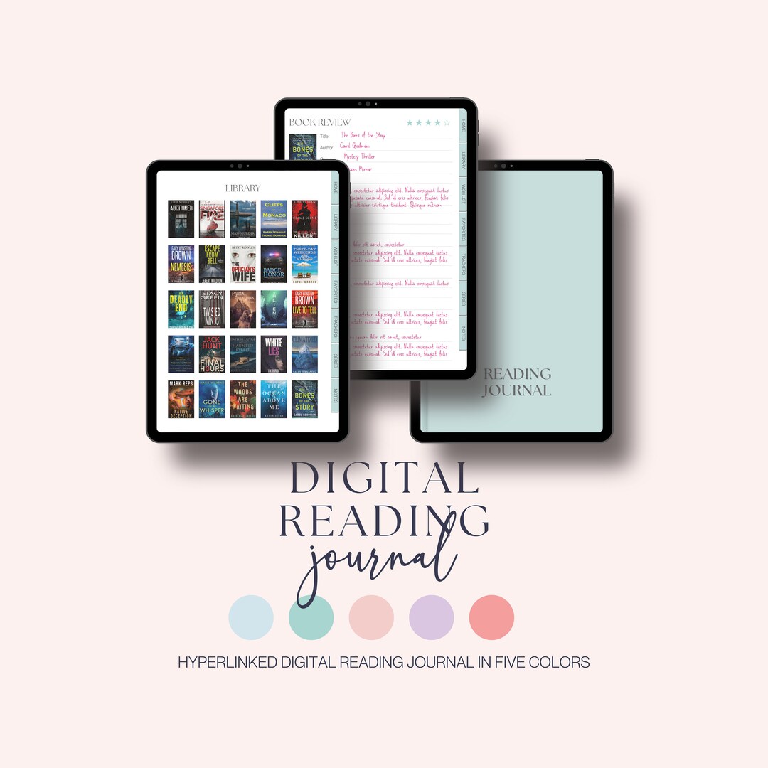 Digital Reading Journal Book Tracker Reading Planner Goodnotes My ...