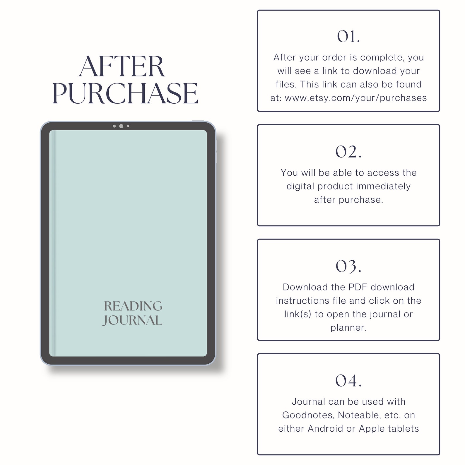 Digital Reading Journal Book Tracker Reading Planner Goodnotes My ...