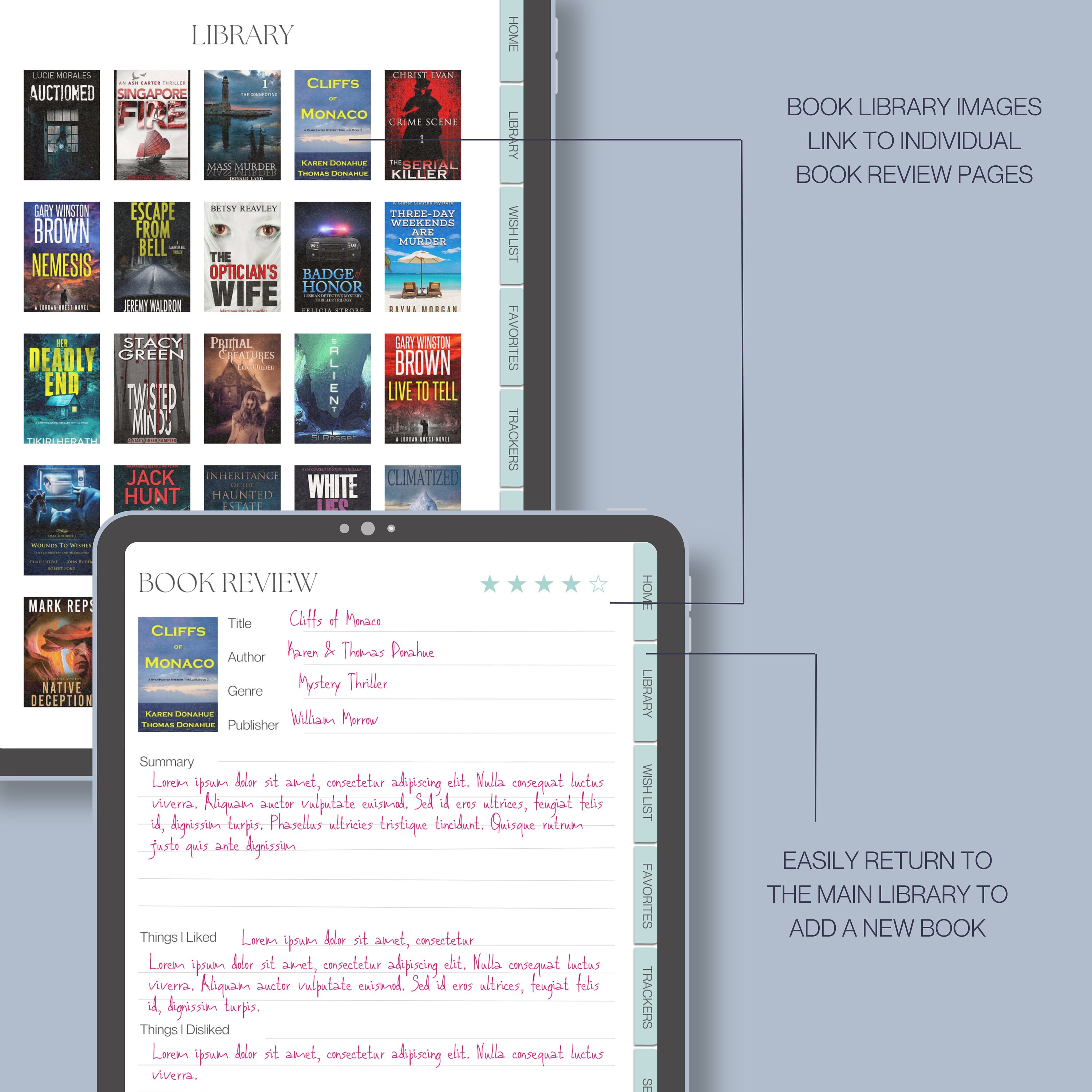 Digital Reading Journal Book Tracker Reading Planner Goodnotes My ...