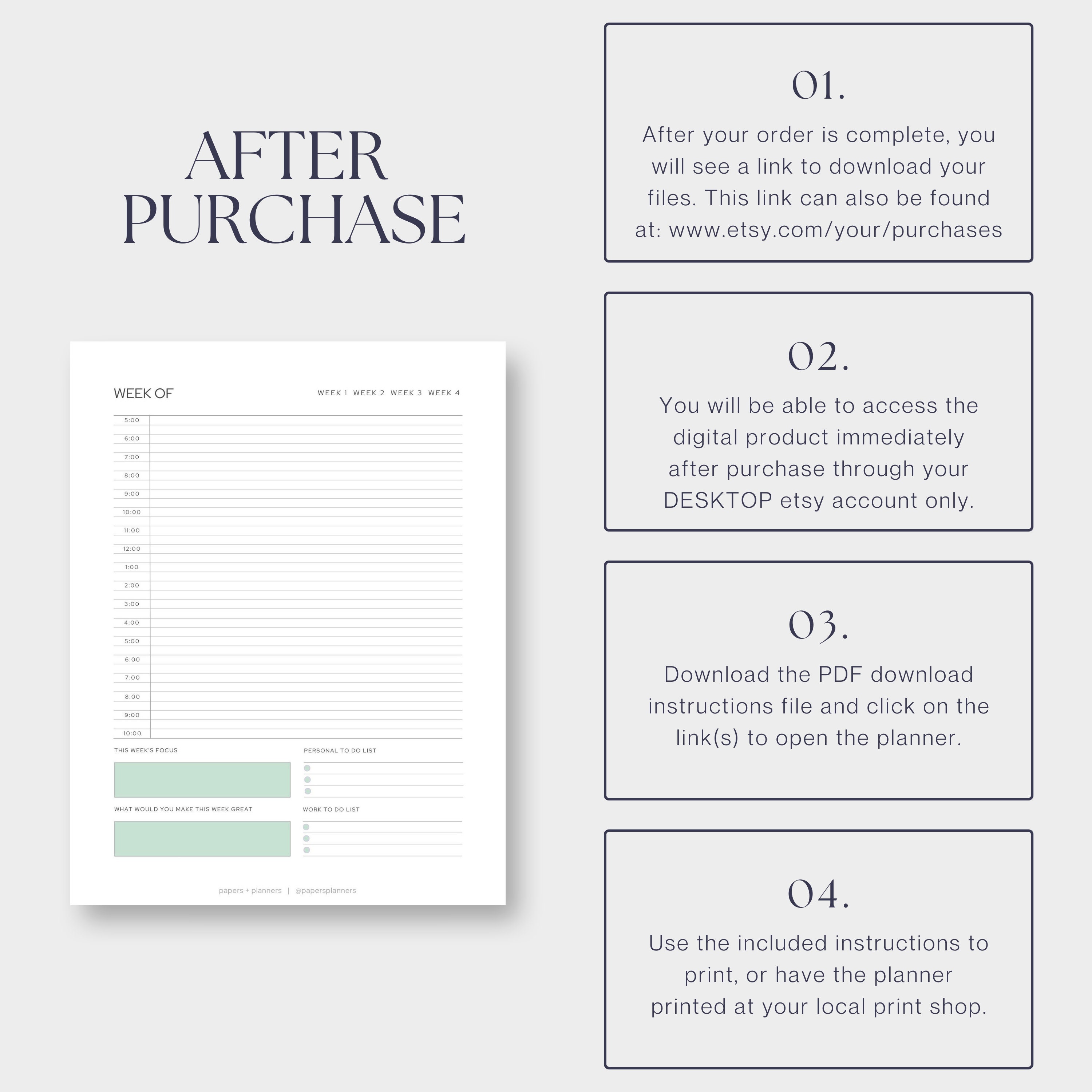 2024 REFLECTION PLANNER JOURNAL Printable Monthly Weekly Daily Self ...
