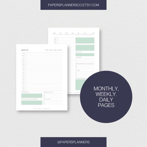 2024 REFLECTION PLANNER JOURNAL Printable Monthly Weekly Daily Self ...