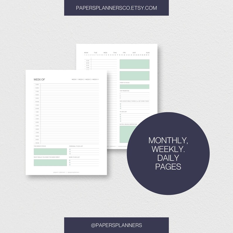 2024 REFLECTION PLANNER JOURNAL Printable Monthly Weekly Daily Self ...