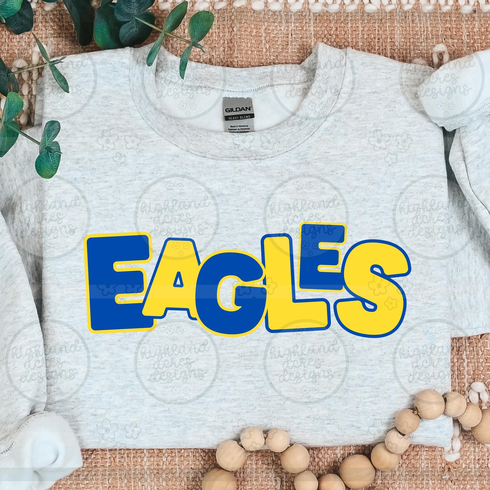 Eagles Yellow and Blue Cute Font Design L Digital Download L PNG L ...