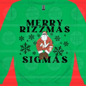 Merry Rizzmas Sigmas L Boy & Girl Design L Digital Download L Santa L ...