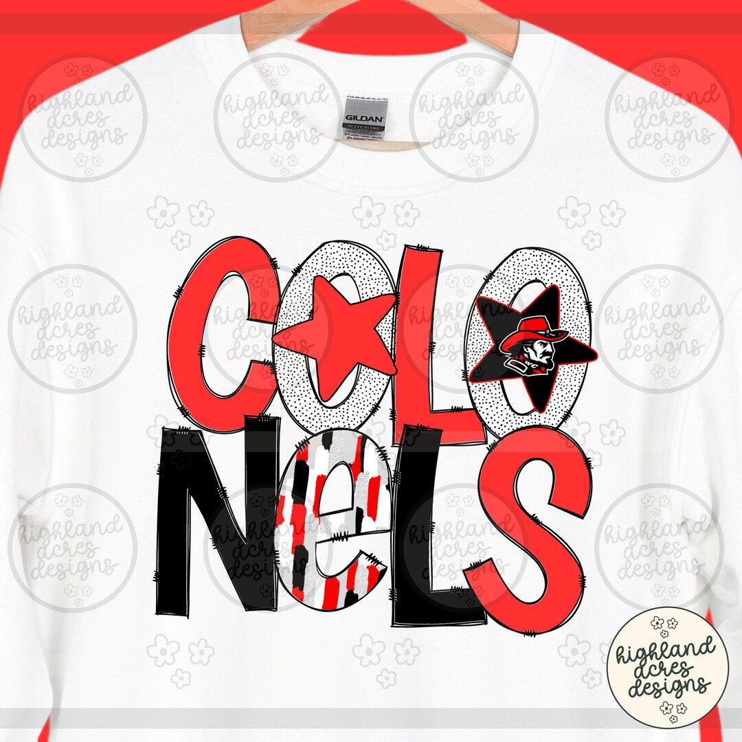 Colonels With Mascot L Red Black White L Digital Download L Whitley ...