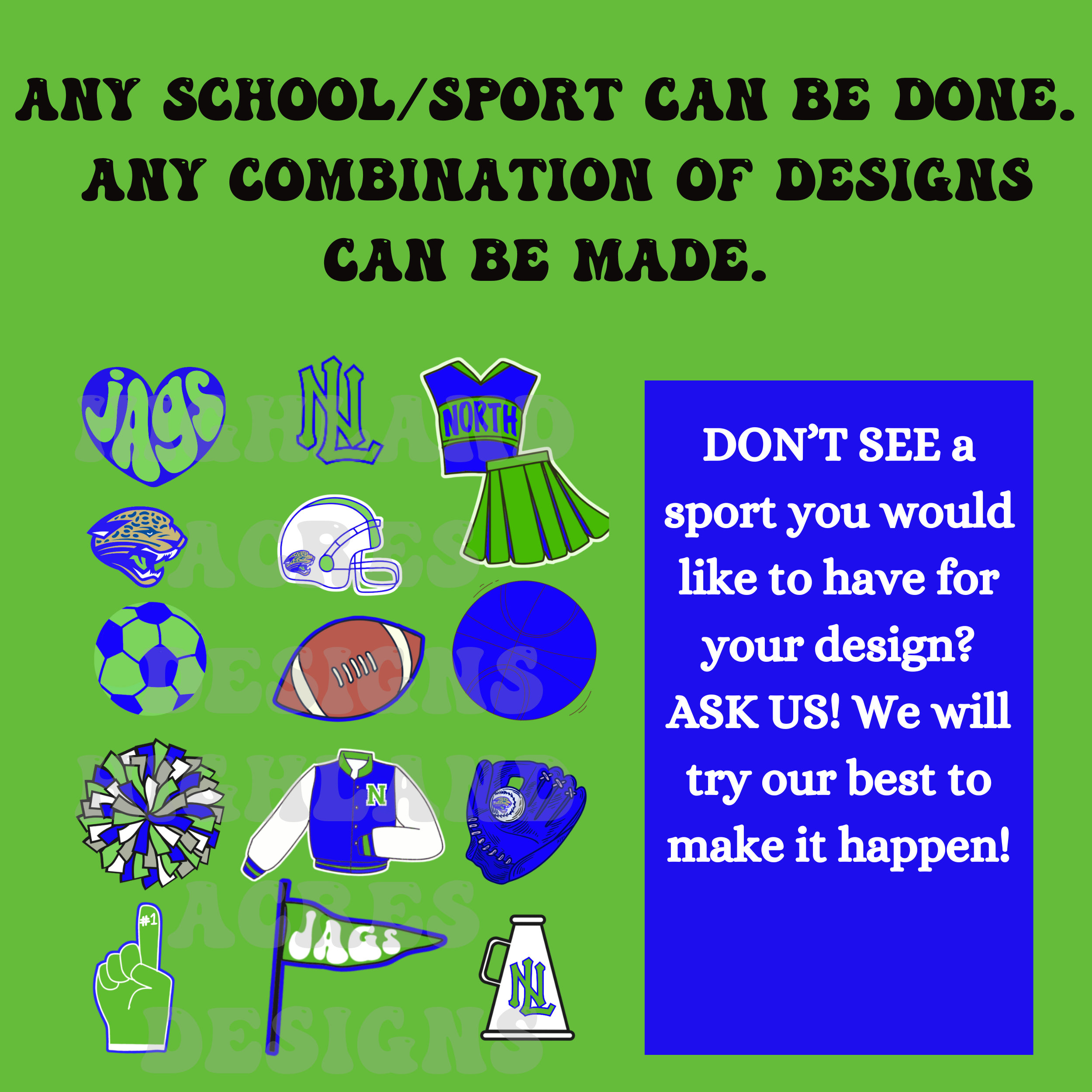 Custom School Spirit Design Downloadable SVG PNG PDF L Any Sport L ...
