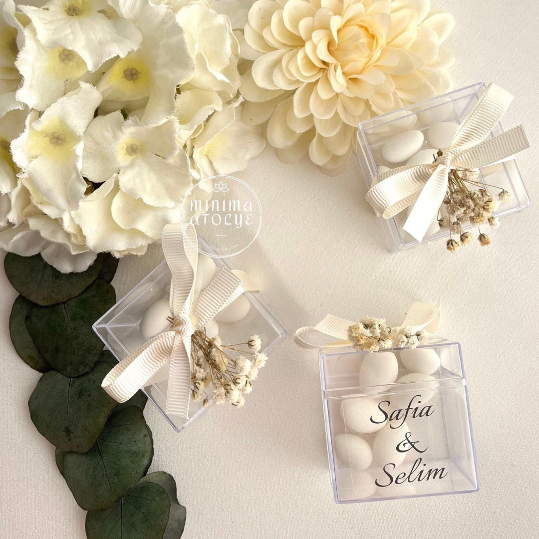 Almond Candy Gift Boxes for Guests, Personalized Almond Candy Party ...