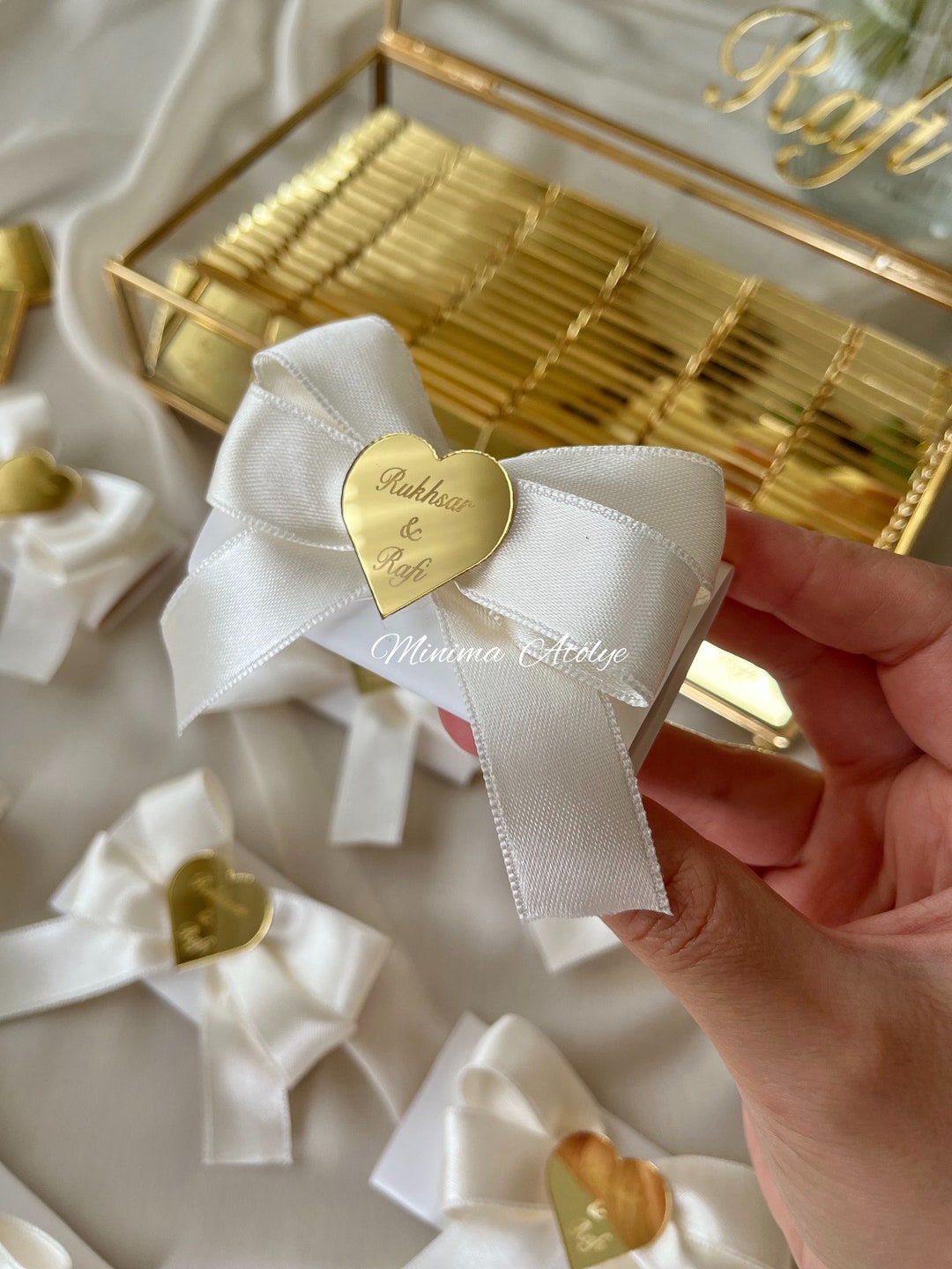 Engagement Chocolate Gift, Wedding Wrapped Chocolate Favors , Wedding ...