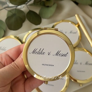 Compact Mirror Wedding Favors, Personalized Compact Mirror With Name ...