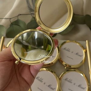 Compact Mirror Wedding Favors, Personalized Compact Mirror With Name ...
