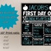 Editable Chalkboard Back to School Sign Printable First Day or Last Day ...