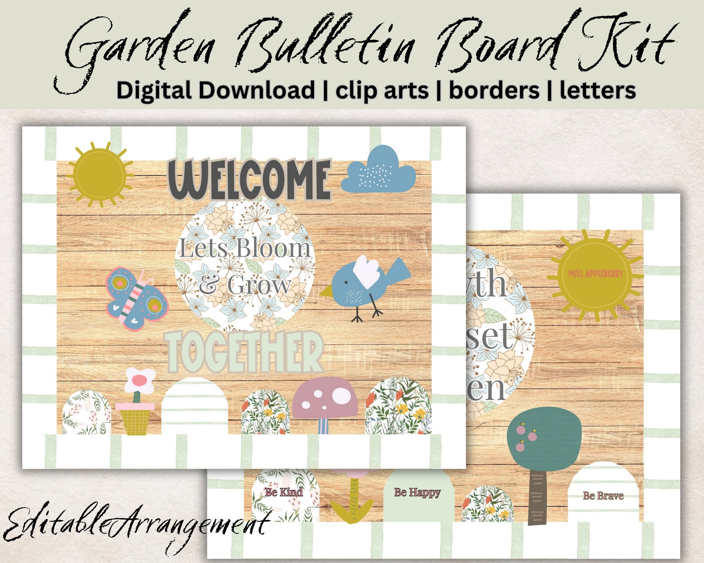 Bulletin Board Kit School Supplies Back to School Bulletin Board ...