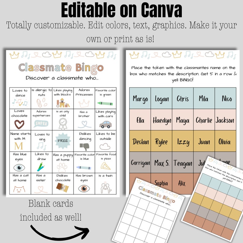 Preschool Activity Bingo, Get to Know You Game for Kids, Icebreaker for ...