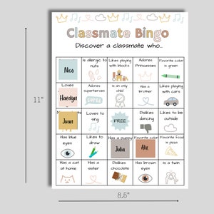 Preschool Activity Bingo, Get to Know You Game for Kids, Icebreaker for ...