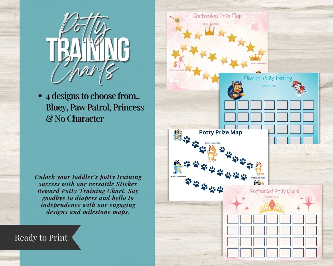 Printable Potty Chart Potty Training Reward Chart Potty - Etsy Australia